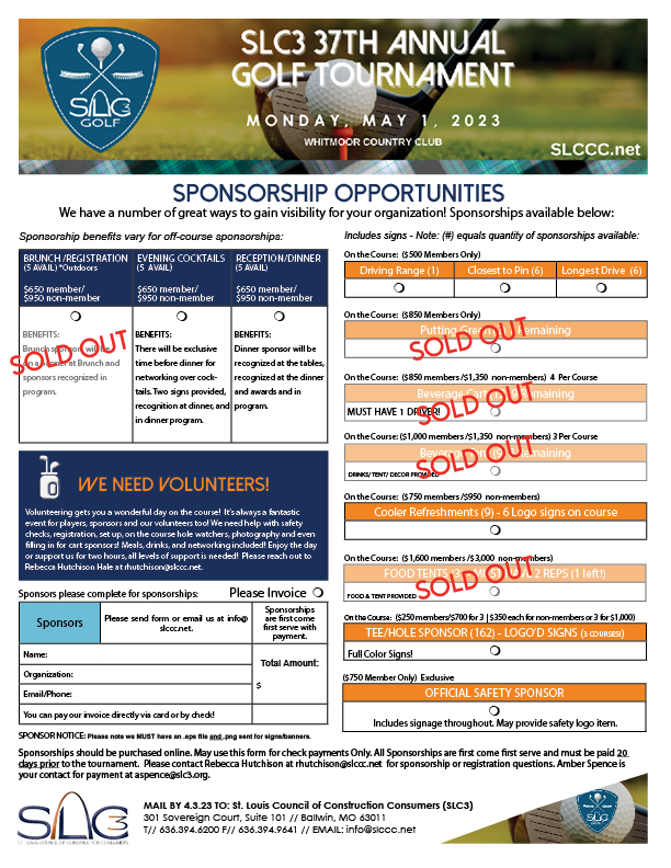 37th Annual Golf Tournament & Dinner 2023 - SLC3 -St. Louis Council of ...